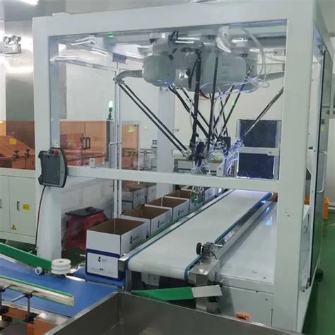 Fully Automatic Delta Robot Pick And Place Case Packing System For