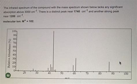 Answered The Infrared Spectrum Of The Compound Bartleby