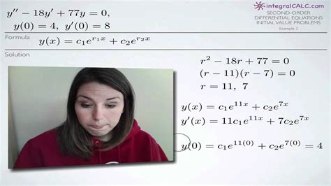 Second Order Differential Equations Initial Value Problems Example 2