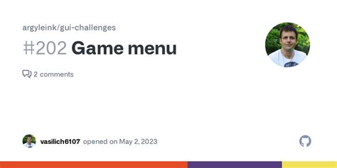 Game Menu Issue Argyleink Gui Challenges GitHub