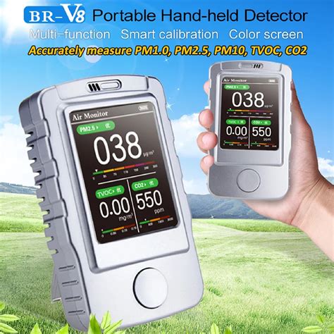 TVOC Carbon Dioxide CO2 Meter PM1 0 PM2 5 PM10 Gas Detector Air Quality Particulates Monitor Gas
