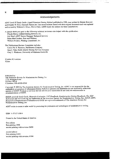 SOLUTION Asnt Level Iii Study Guide Liquid Penetrant Testing Method Studypool