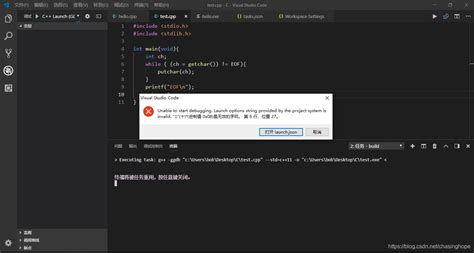 Vscode C环境调试代码出错unable To Start Debugging Launch Options String P