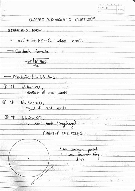 Circle Theorems Cheat Sheet