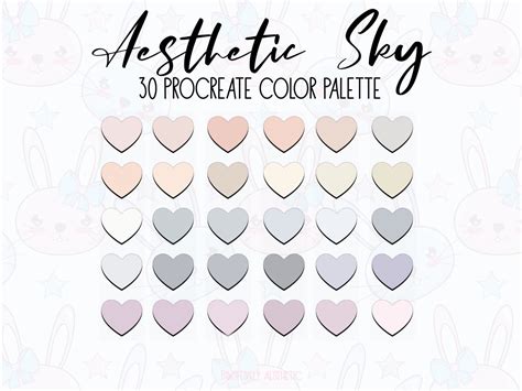 Aesthetic Sky Procreate Color Palette Graphic By PawsitivelyAesthetic Creative Fabrica