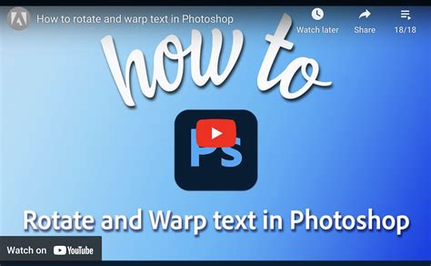 How To Rotate And Warp Text In Photoshop 🔎 Quick Adobe Product