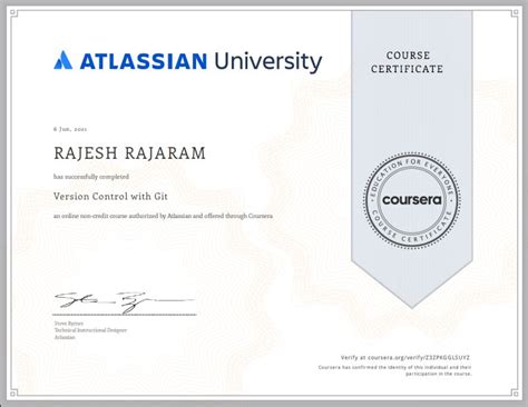 Rajesh Rajaram On Linkedin Github Atlassianuniversity Coursera
