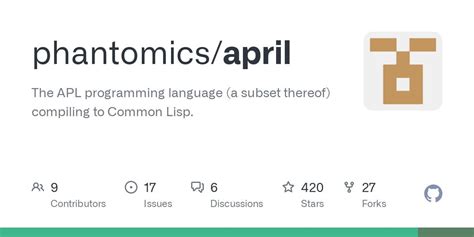 April The Apl Programming Language A Subset Thereof Compiling To Common Lisp Rlisp