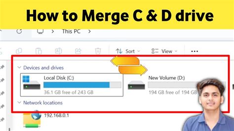 How To Merge C And D Drive In Laptop C Drive Or D Drive Ko Merge Kaise Kare Kaise Jode Youtube
