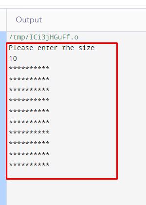 C Program To Print Square Pattern CODEDEC