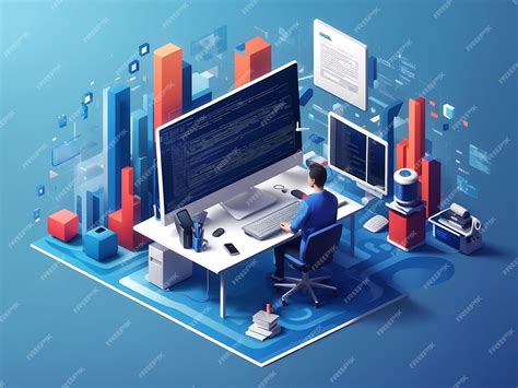 Premium Ai Image Workspace Of Web Developer With Text Code On