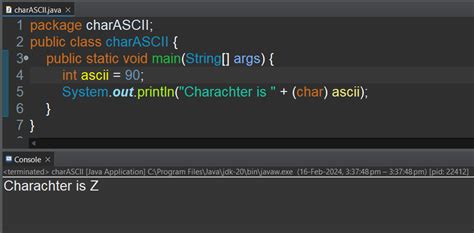 How To Get The ASCII Value Of A Character In Java