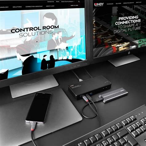 Port Type C MST KVM Docking Station From LINDY UK