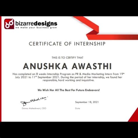 Anushka Awasthi On Linkedin Internship Opportunity Job