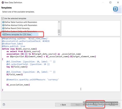 ABAP CDS View Templates