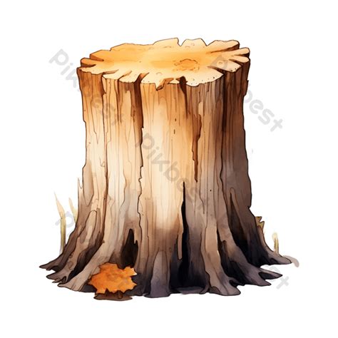 Tree Stump Watercolor PNG Images PNG Free Download Pikbest