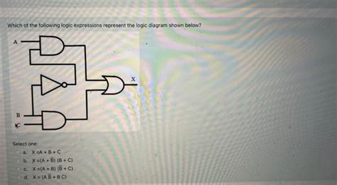 solved which of the following logic expressions represent