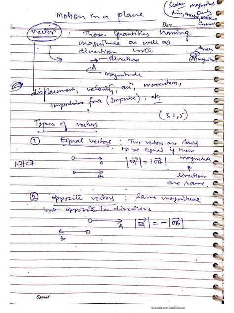 Physics Chapter Vector Pdf