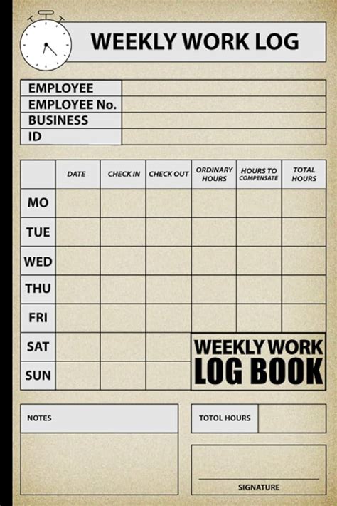 Excel Work Log Template