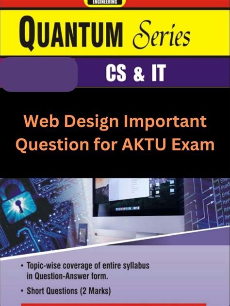 Unit Wise Web Design Important Questions For 2024 Aktu Exam Distiny