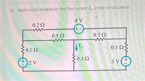 solved a apply nodal analysis to find the current ix in