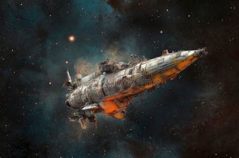 Partially Disintegrated Spacecraft Trailing Through Space Stock Illustration Illustration Of Partially Disintegrated Spacecraft Trailing Through Space Stock Illustration Illustration Of