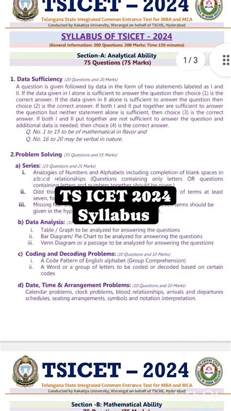 ts icet 2024 syllabus nizamvlogs05 youtube