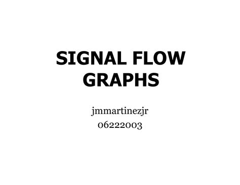SOLUTION Signal Flow Graphs Studypool