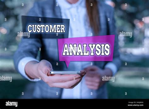 Conceptual Hand Writing Showing Customer Analysis Concept Meaning Systematic Examination Of A