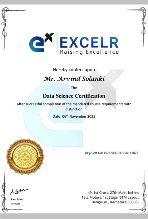Excelr Datascience Dataanalytics Arvind Singh