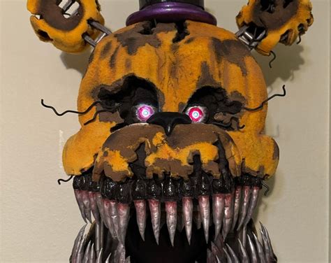 Nightmare Fredbear Cosplay Costume Head Mask Five Nights At Freddys 4