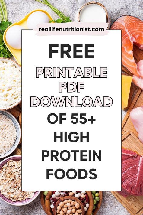 Printable Protein Chart
