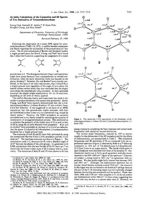 Pdf Ab Initio Calculations Of The Geometries And Ir Spectra Of Two Derivatives Of