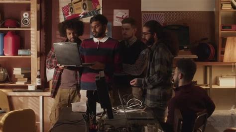 Hologram Man And Programmer With Focus Computer Coding And Digital Software In The Workplace