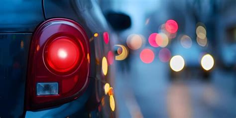 Press Red Stop Button To Halt Moving Or Turn Off Running Car Concept Automotive Safety Emergency