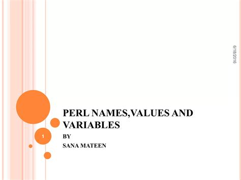 Perl Names Values And Variables PPTX Programming Languages Computing