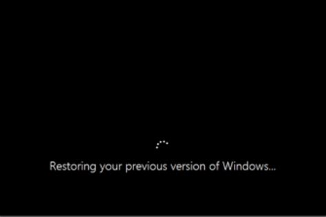 Fix Restoring Your Previous Version Of Windows Boot Loop