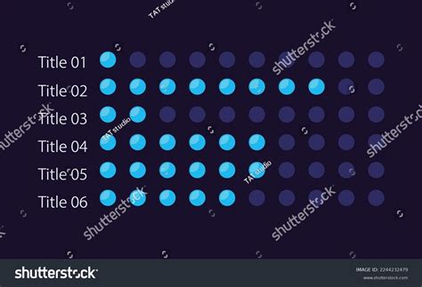 Horizontal Dot Plot Infographic Chart Design Stock Vector Royalty Free