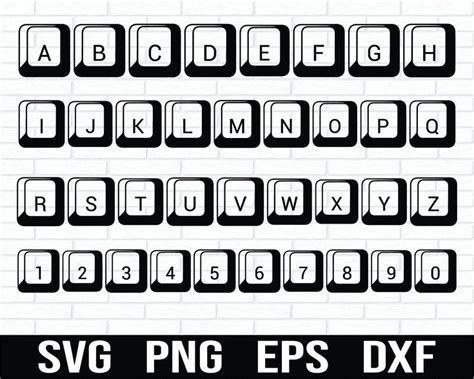 Computer Keyboard Buttons Characters Svg Font Keyboard Keys Font Font