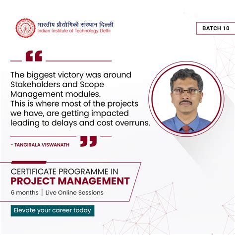 Iit Delhi Certificate Programme In Project Management On Linkedin Iitd Project Management