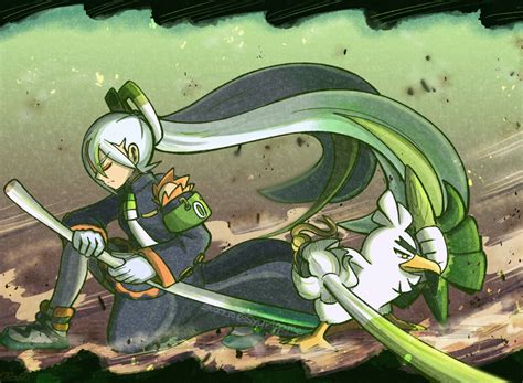 Hatsune Miku Sirfetchd And Fighting Miku Pokemon And 2 More Drawn By Shurisyurigame