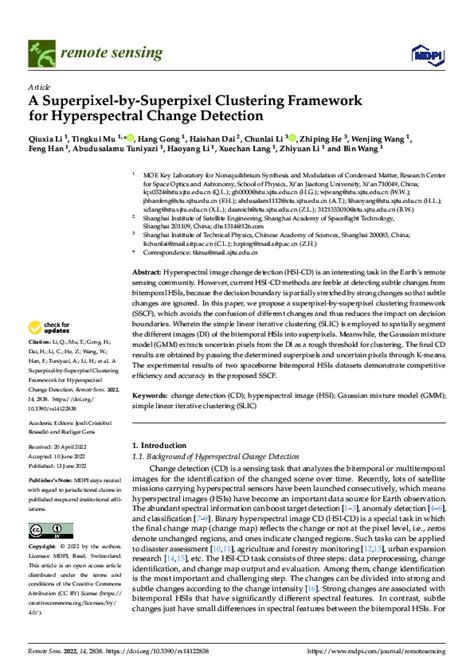 pdf a superpixel by superpixel clustering framework for hyperspectral