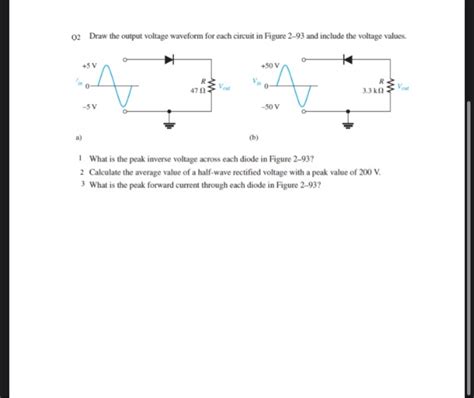solved 02 draw the output voltage waveform for each circuit