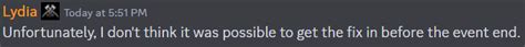 Ags Confirmed No Bug Fix Patch This Week No Event Fix Before Event End And Only A Couple Bug