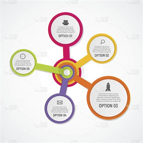 抽象元素的图形图表与步骤选项商业信息图模板的创意演示矢量插图EPS