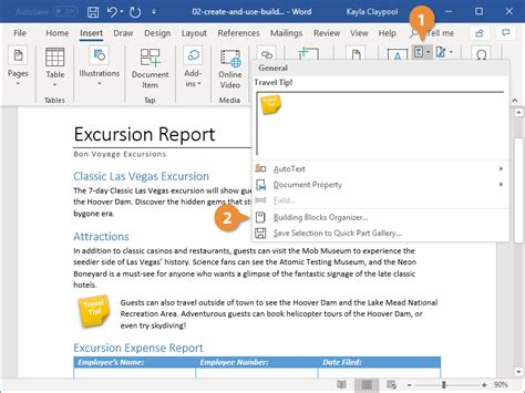 Word Building Blocks CustomGuide