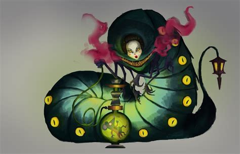 Гусеница из алисы в стране чудес рисунок