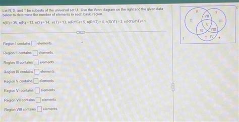solved let r s and t be subsets of the universal set u