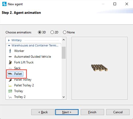 Phase Creating D Animation AnyLogic Help