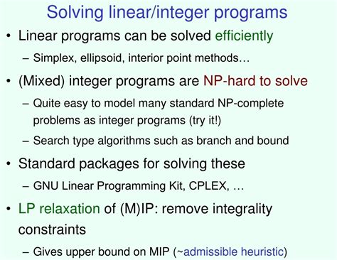 Ppt Introduction To Linear And Mixed Integer Programming Powerpoint Presentation Id9679698